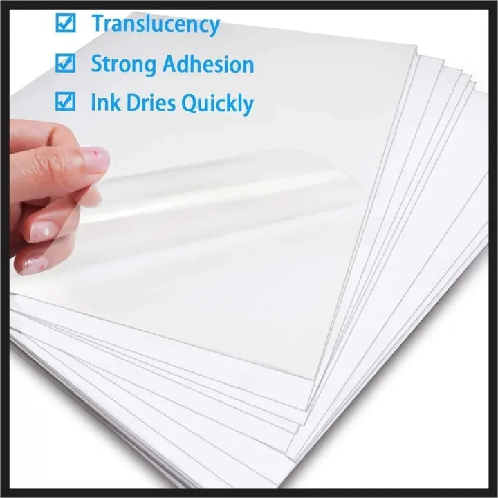 A4 Printable transparent sticker sheets for Laser printers – unicolor